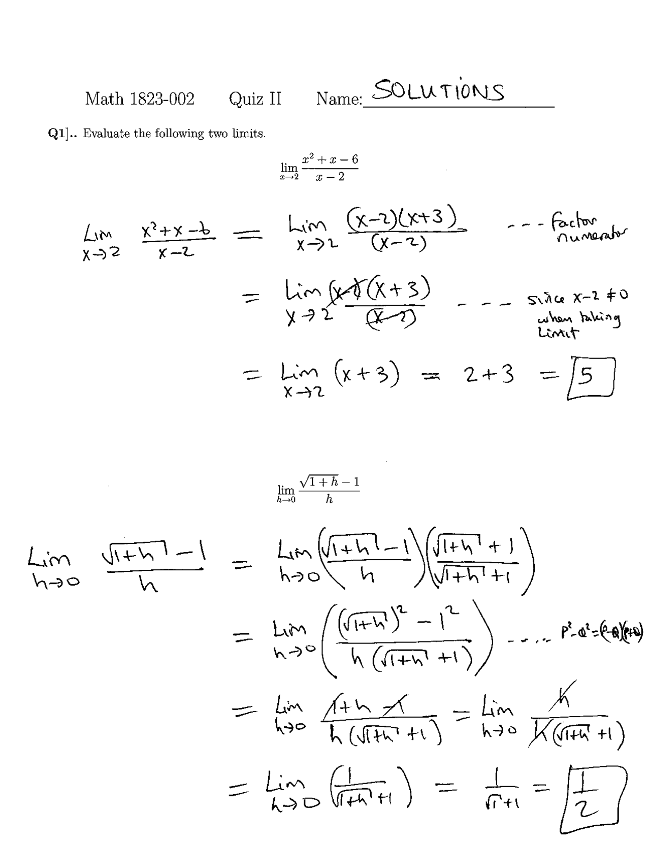 Evolution of Limits - Calculus and Analytic Geometry I - Quiz 2 | MATH ...