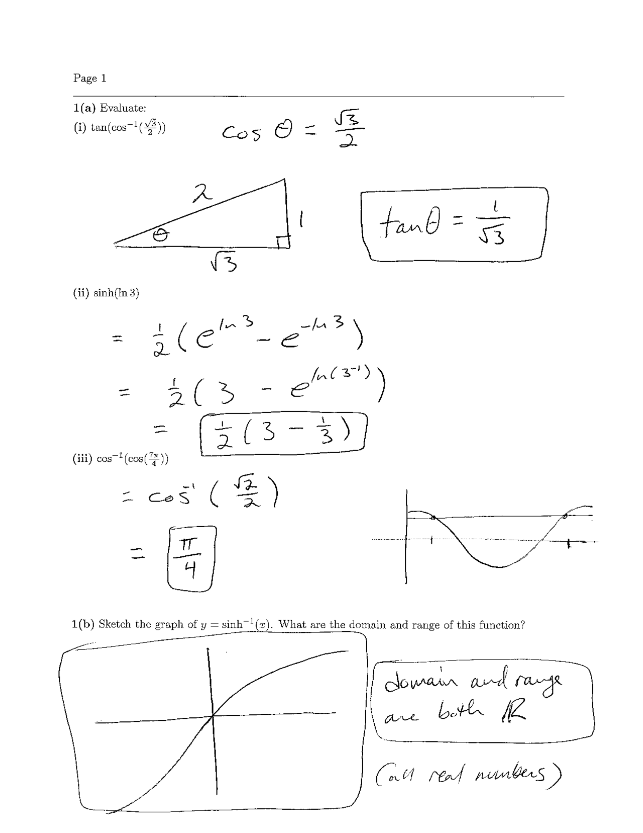 5 Solved Problems On Analytical Geometry Exam 3 Math 2423 Docsity