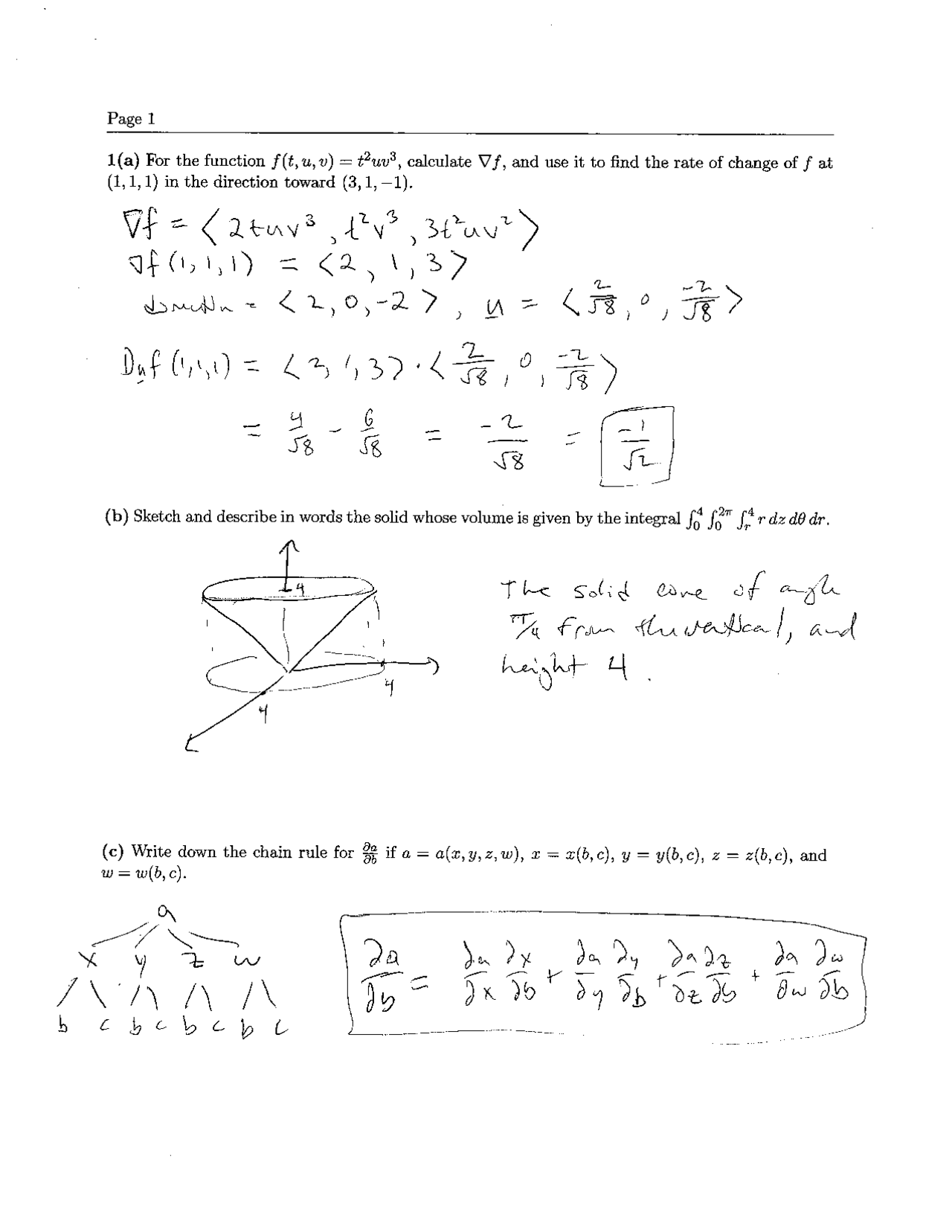 6 Solved Problems to Find the Rate of Change of Functions - Final Exam | MATH 2443 - Docsity