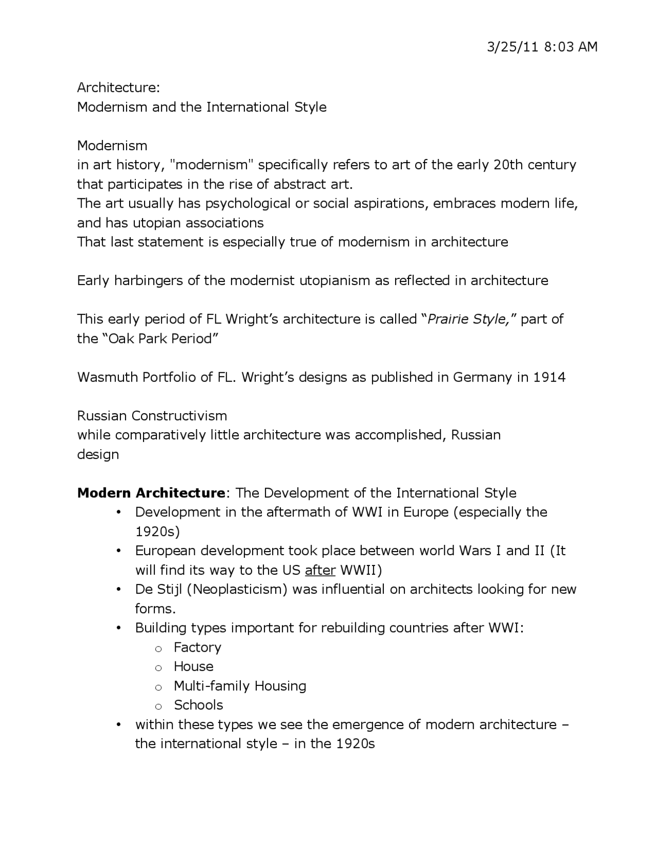 Modernism and the International Style in Architecture: A Historical ...