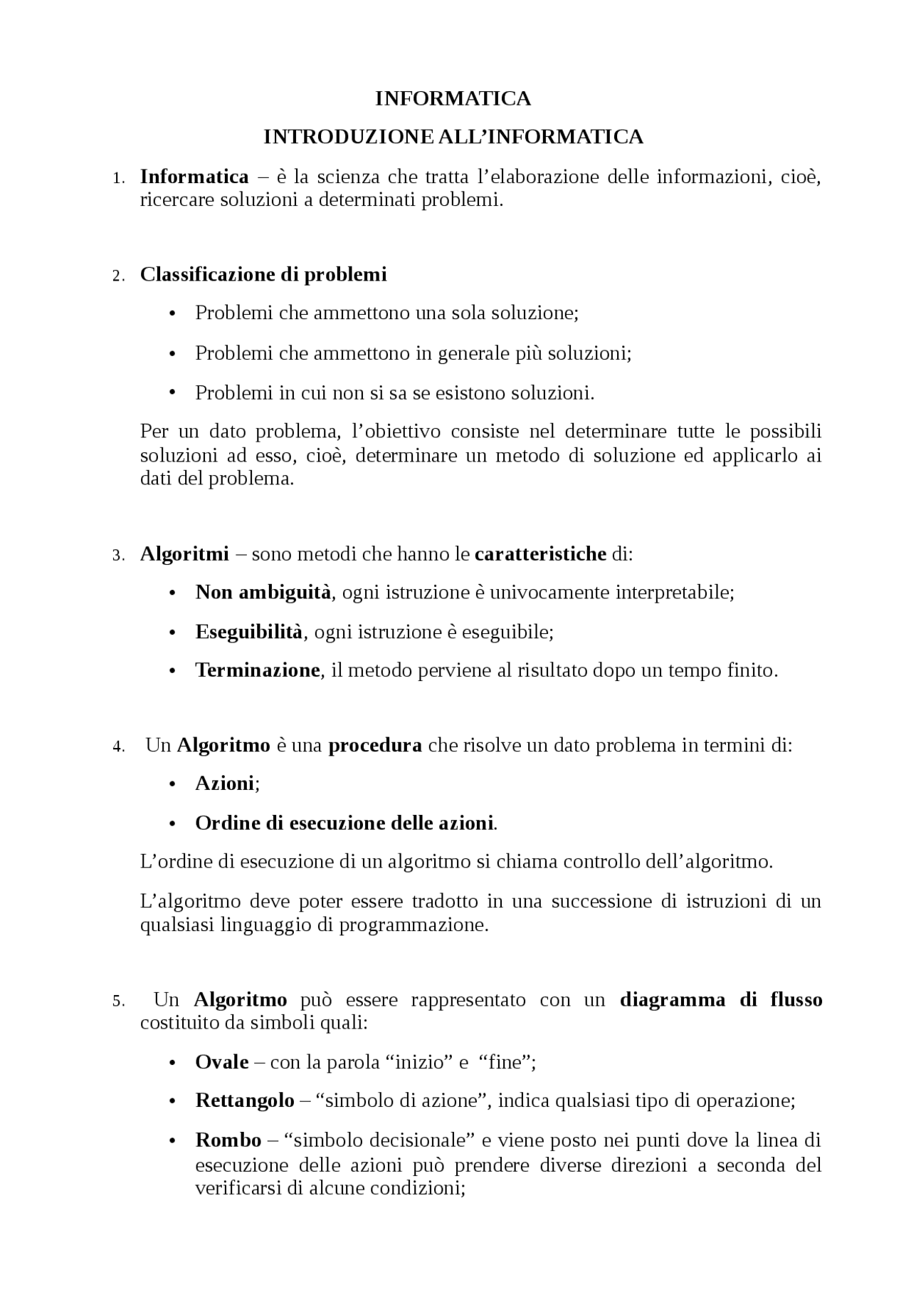 Appunti Di Informatica Generale Docsity