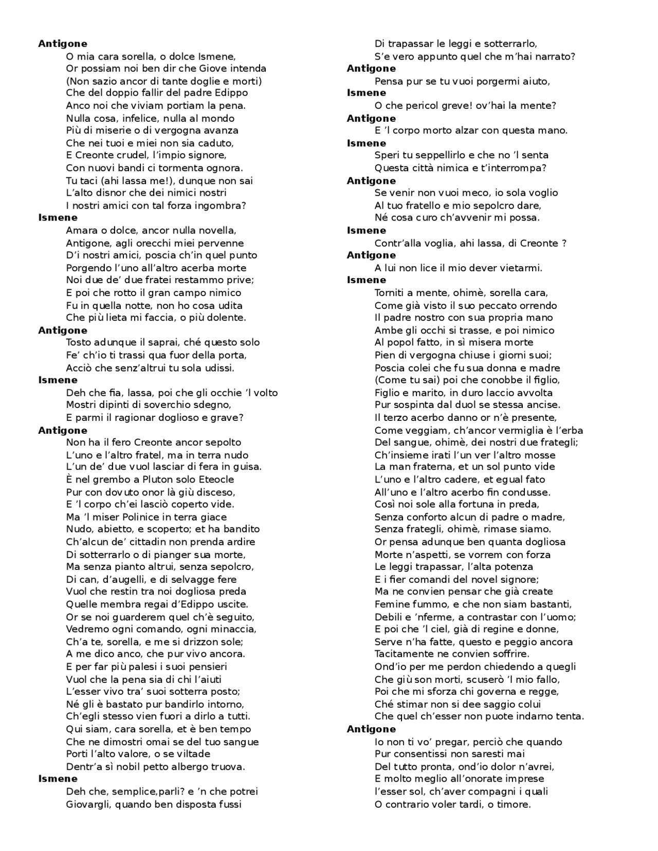 Antigone Sofocle Docsity