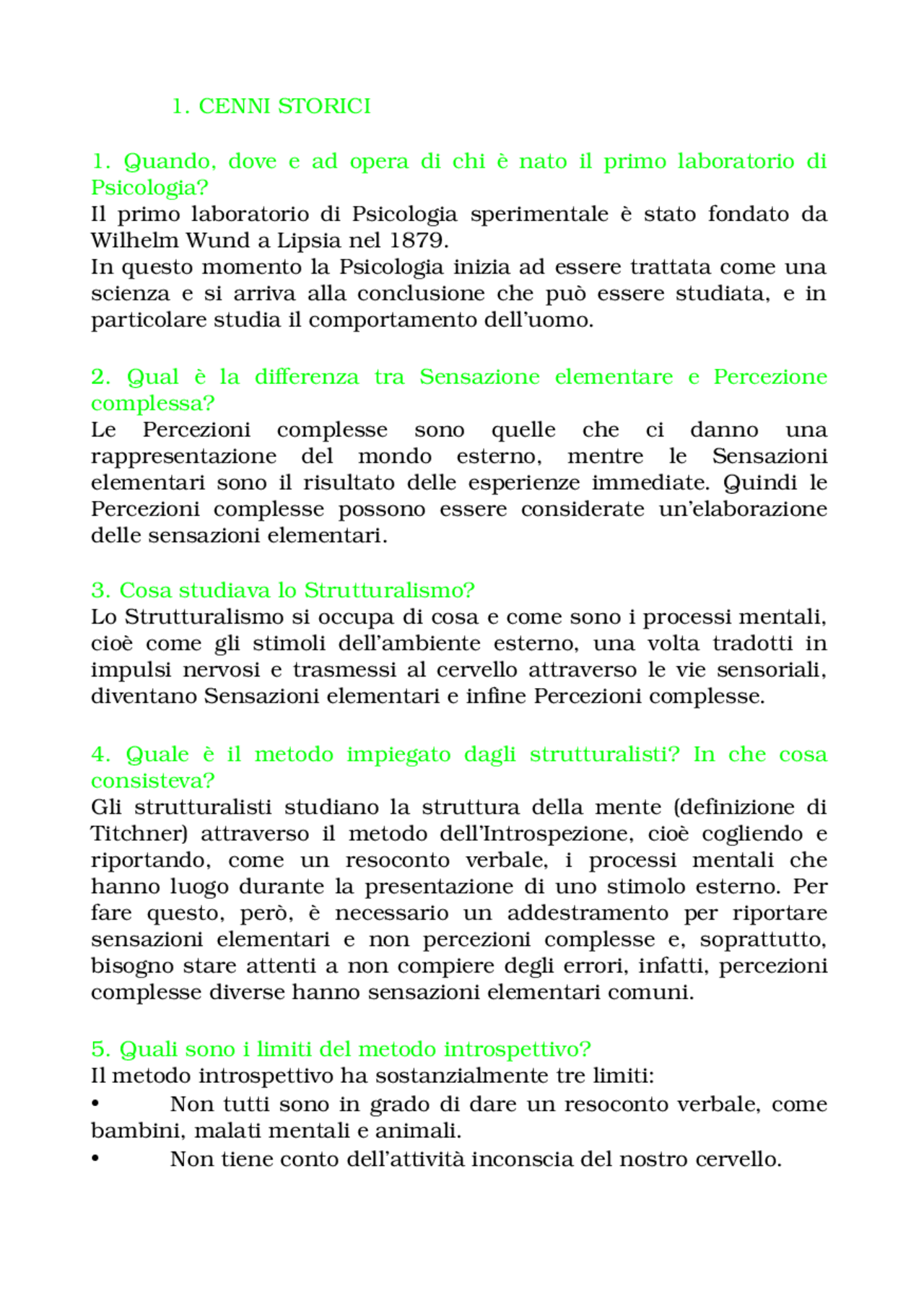 Appunti Di Psicologia Cognitiva Roberto Nicoletti Docsity
