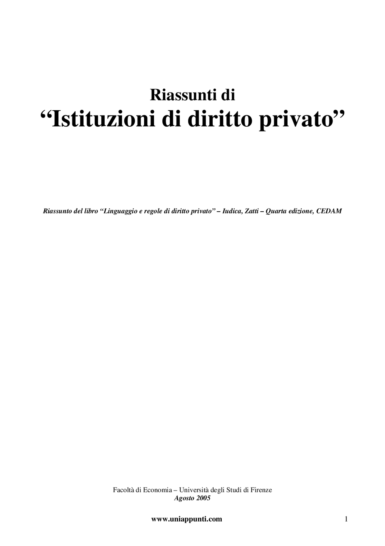 Zatti Iudica Linguaggio E Regole Del Diritto Privato Docsity