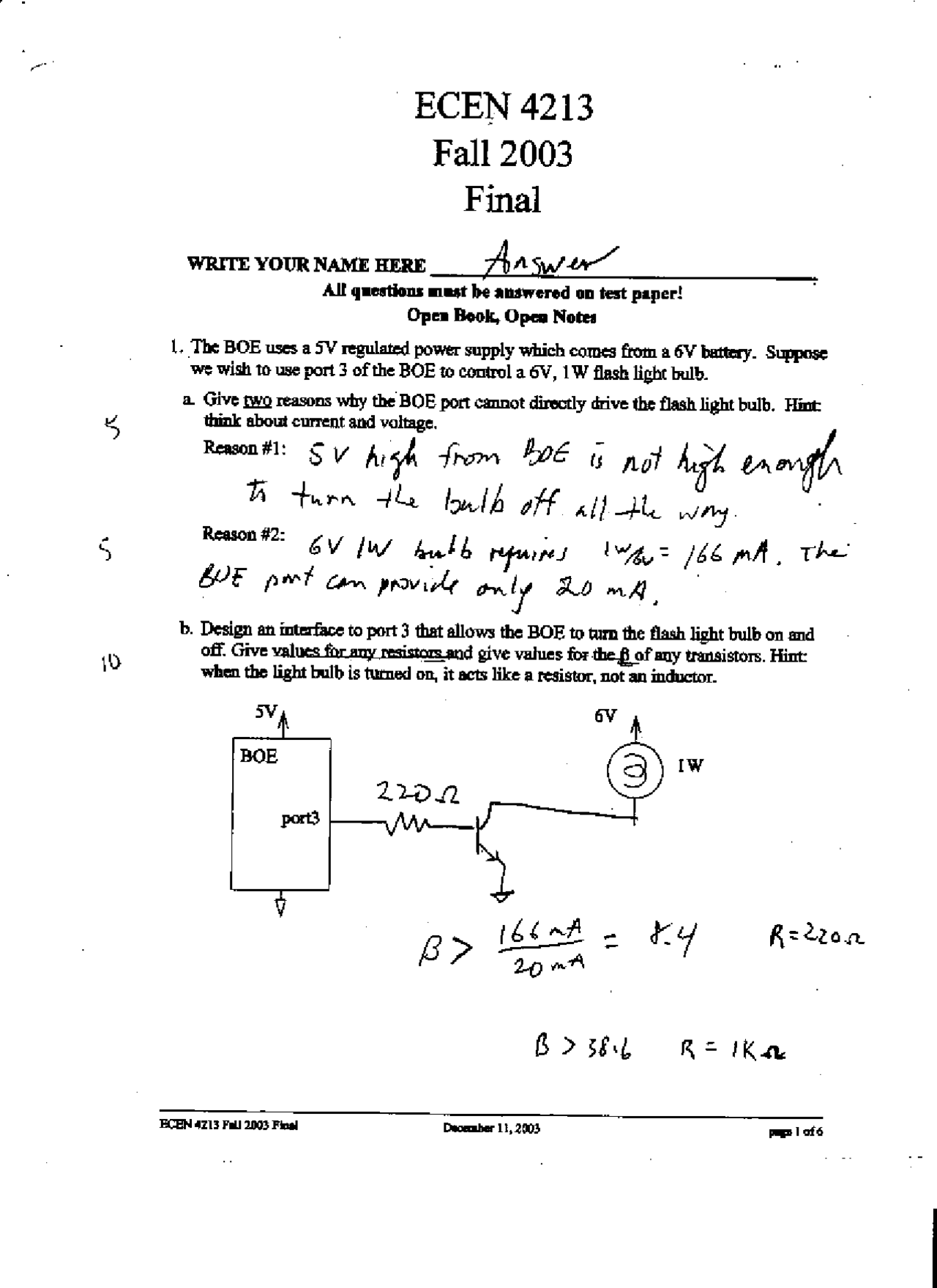 Questions with Solution of Embedded Computer Systems | ECEN 4213 - Docsity