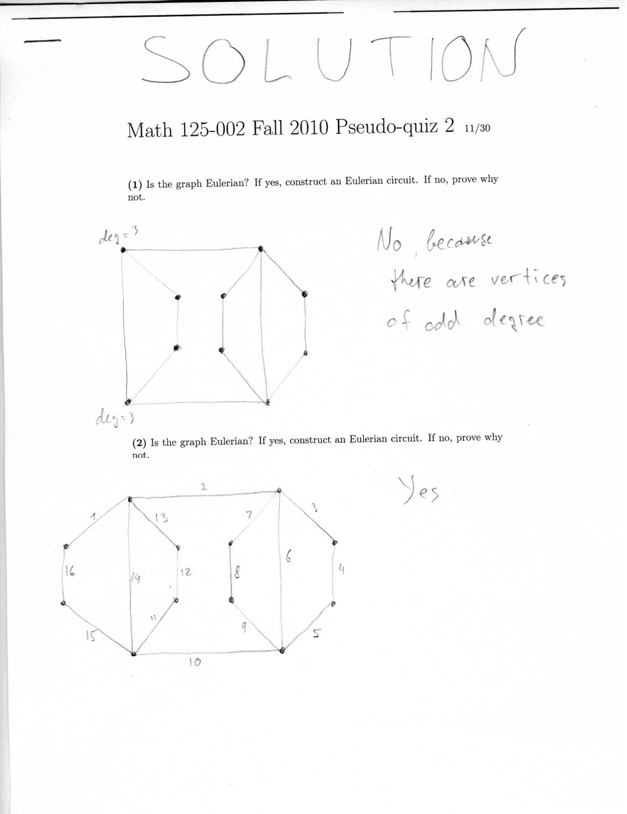 Quiz 2 Questions With Answers Discrete Mathematics I Math 125 Docsity