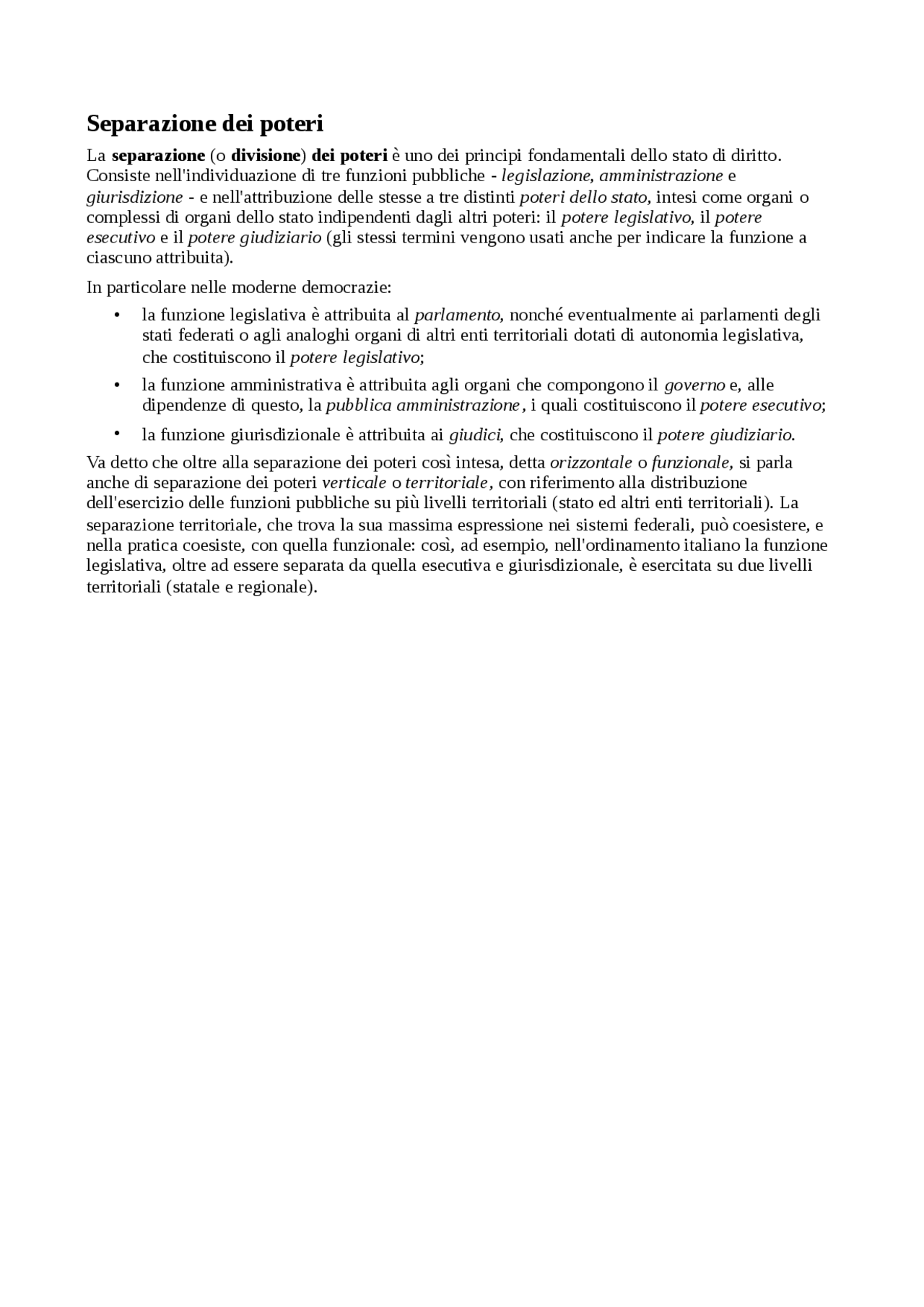 La Costituzione Appunti Schematici Docsity