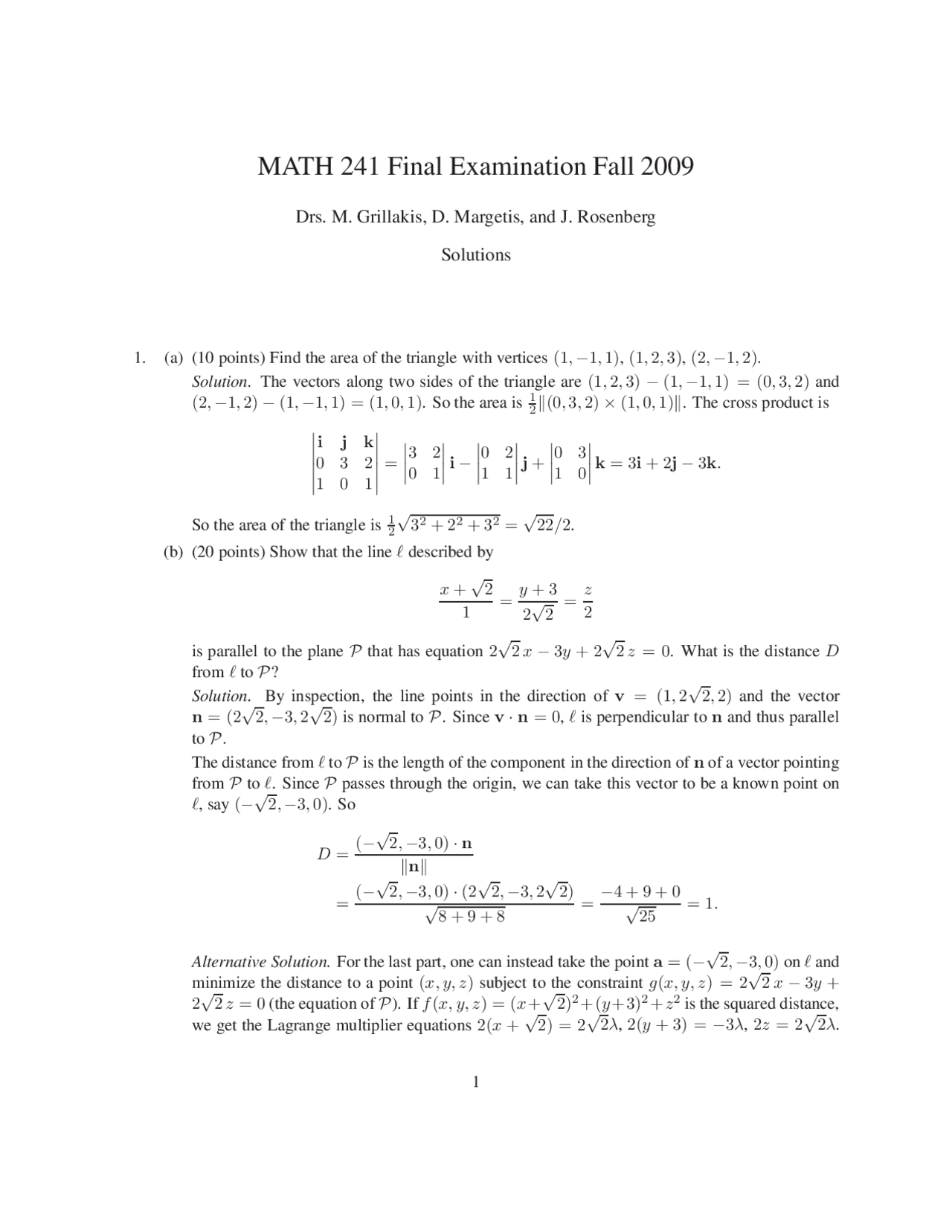 16 Solved Problems On Elementary Biochemistry Test 1 Math 241 Docsity