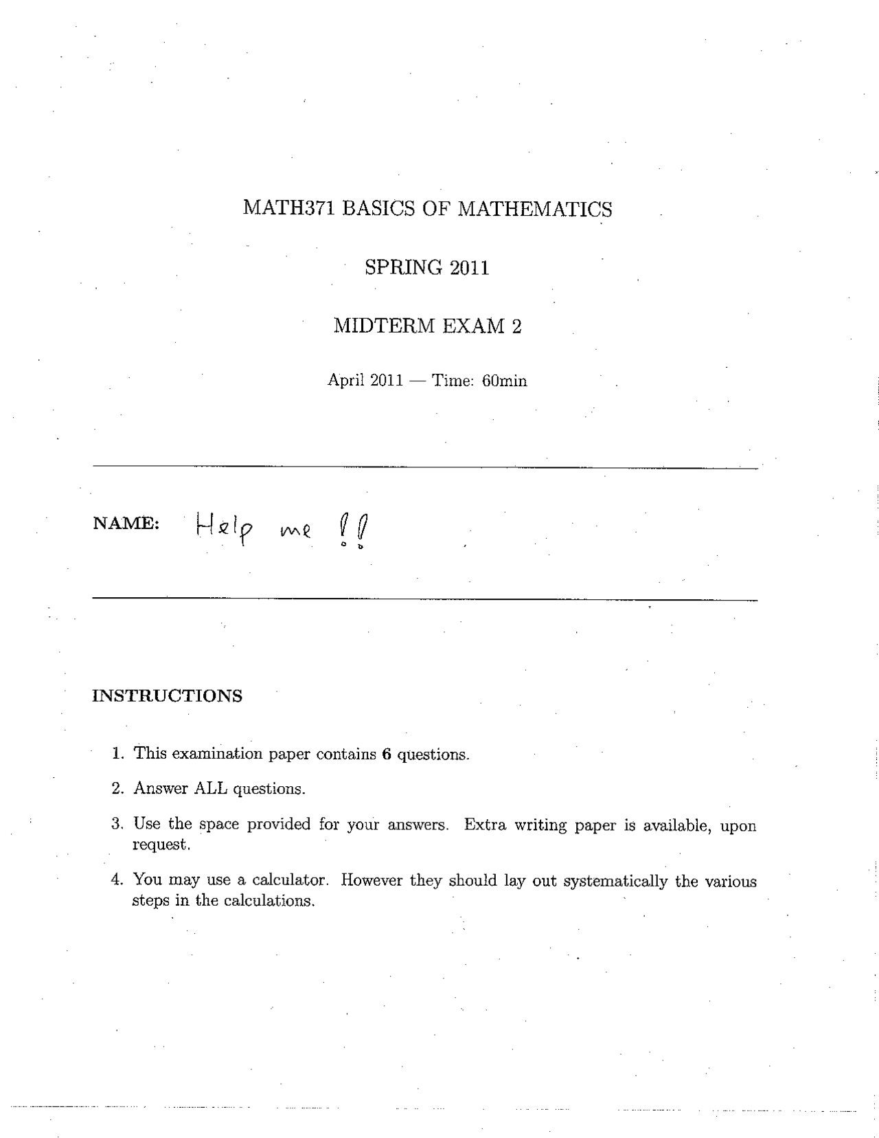 6 Questions with Solution of Basic Concepts of Mathematics | MATH 371 ...