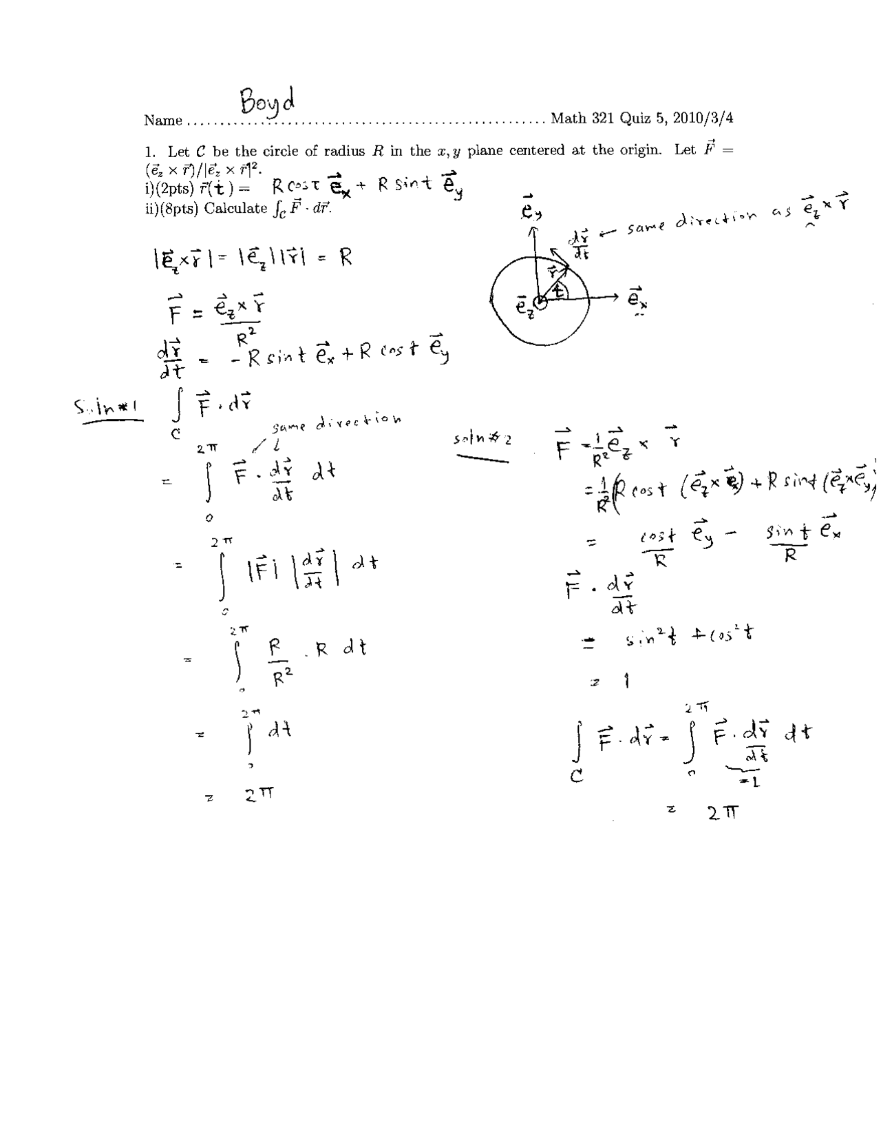 3 Solved Questions Quiz 5 - Applied Mathematical Analysis | MATH 321 ...