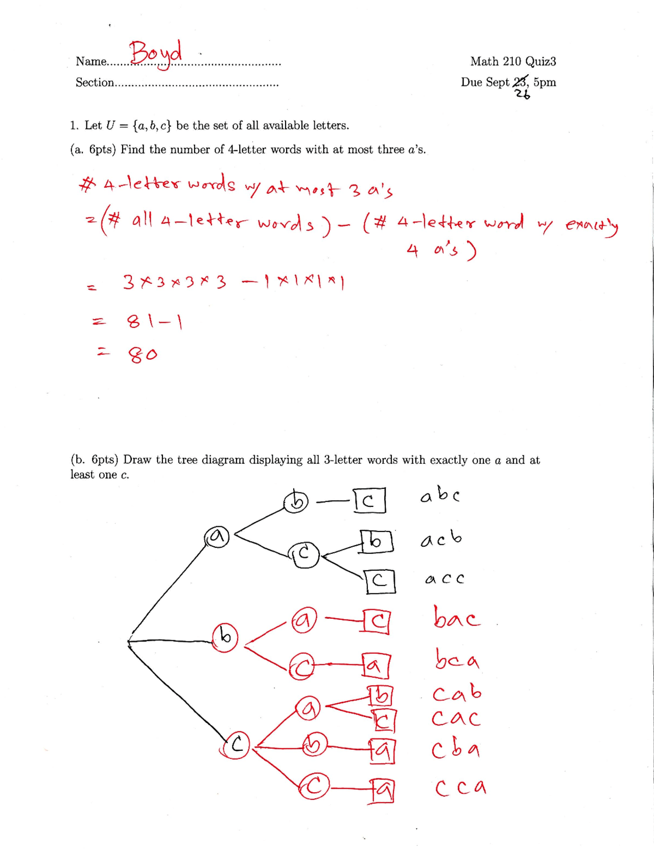 Solutions For Quiz 3 Topics In Finite Mathematics Math 210 Docsity