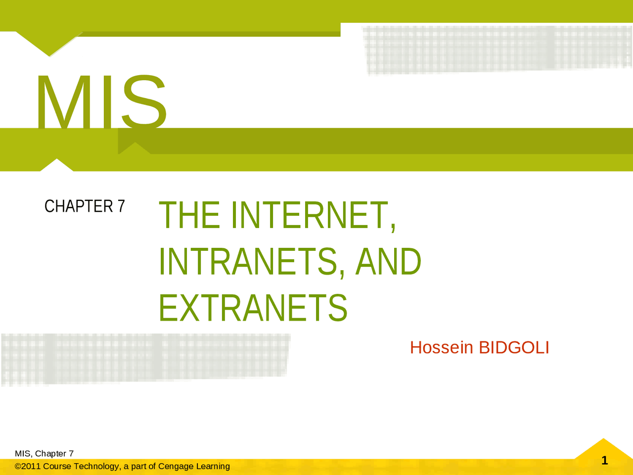 The Internet Intranets And Extranets Lecture Slides Infs 3100 Docsity