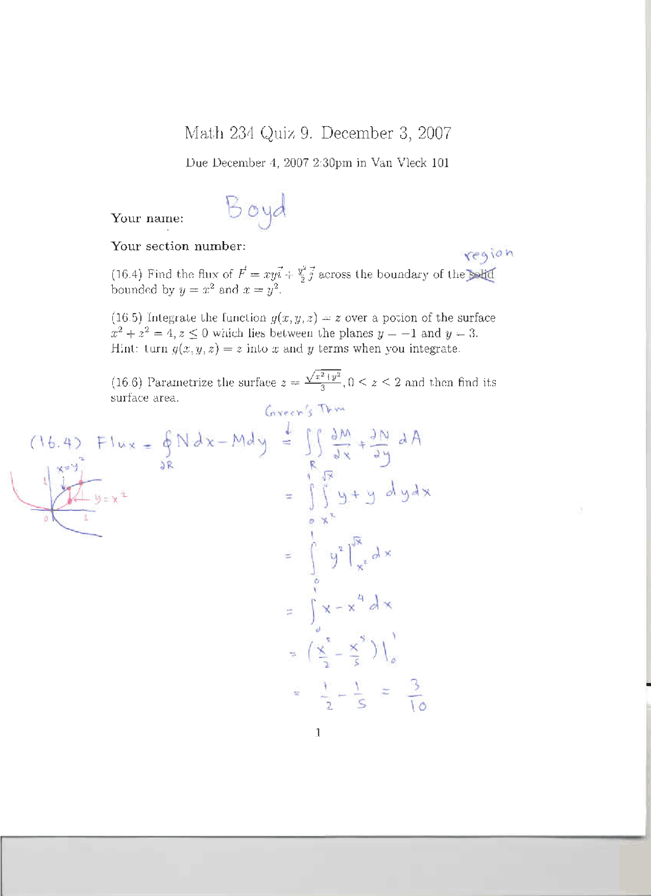 3 Solved Problems To Find The Integrated Functions Quiz 9 Math 234