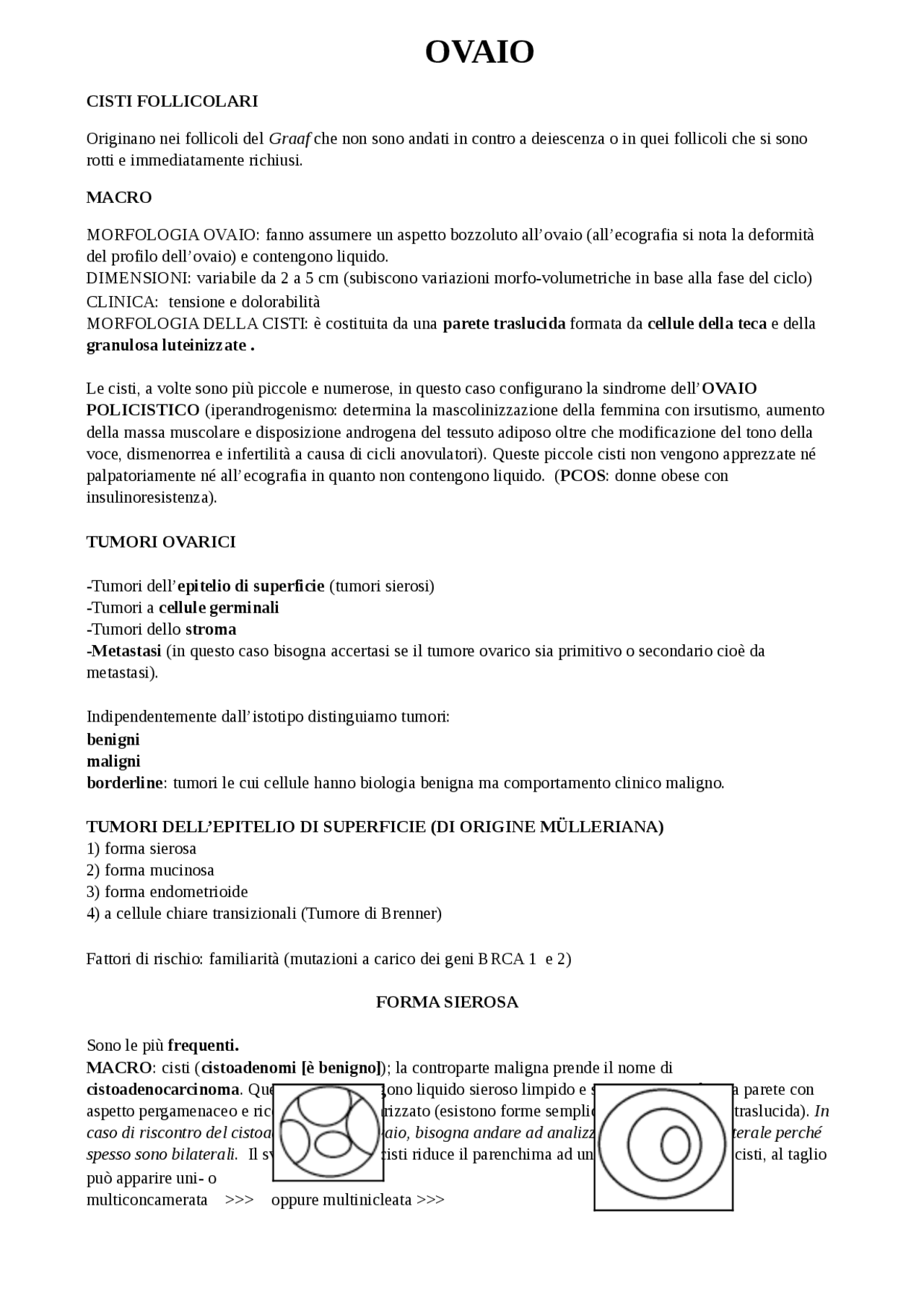 Anatomia Patologica Patologia Dellovaio Docsity