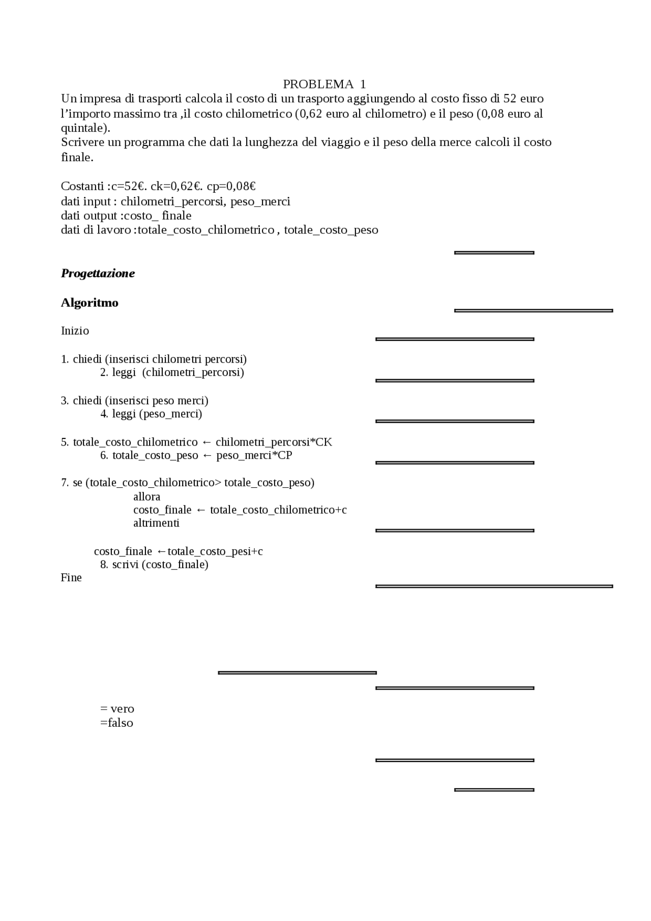 Esercizi Svolti Su Algoritmi Docsity