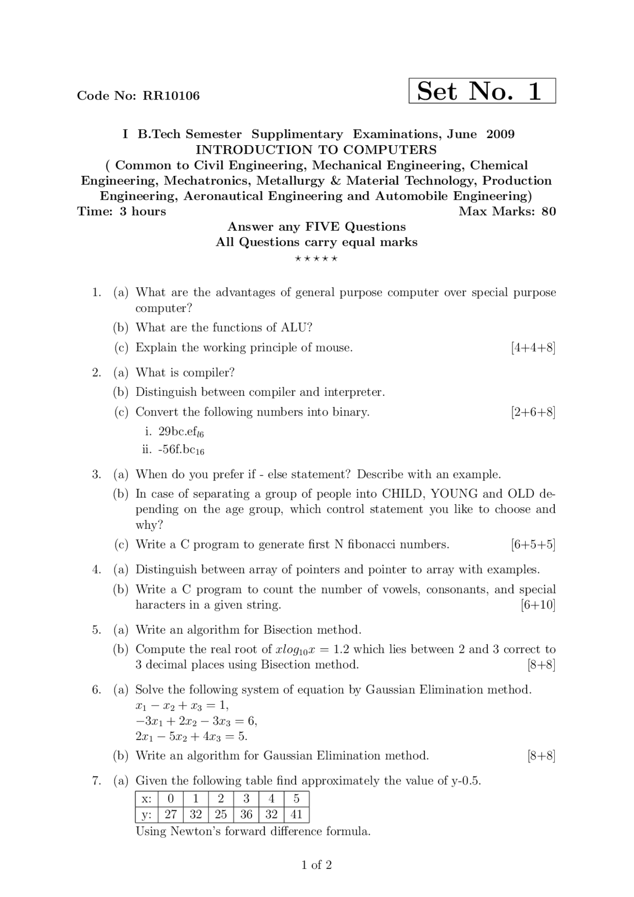 Exam Of Introduction To Computers Exams Introduction To Computers