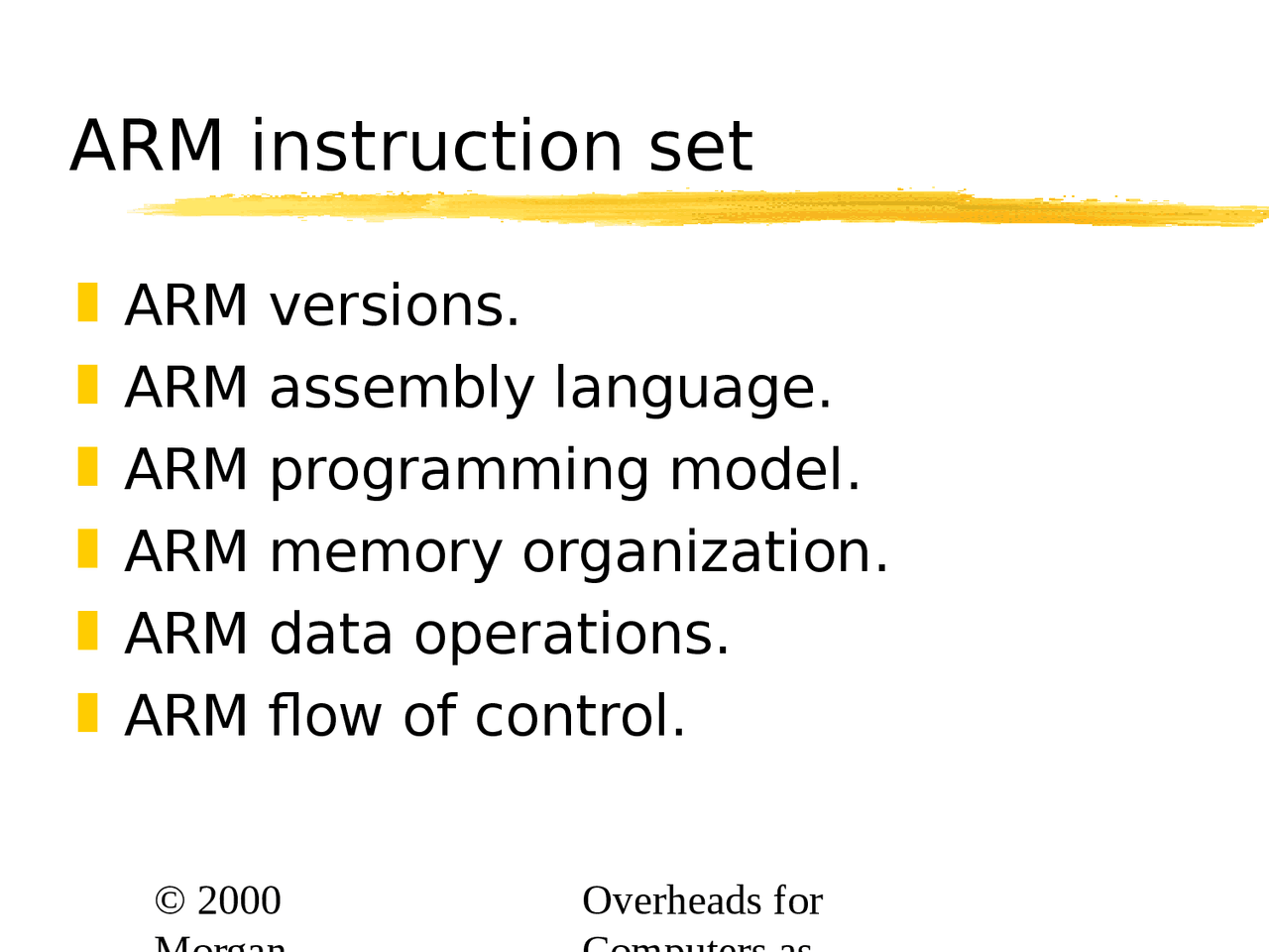 Embedded Systems Programming Arm Instruction Set 20 Docsity