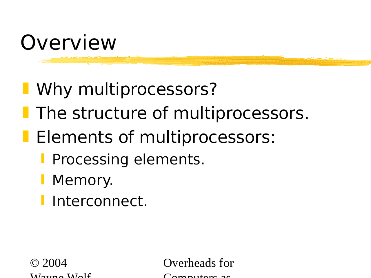 Embedded Systems Programming Multiprocessors 22 Docsity