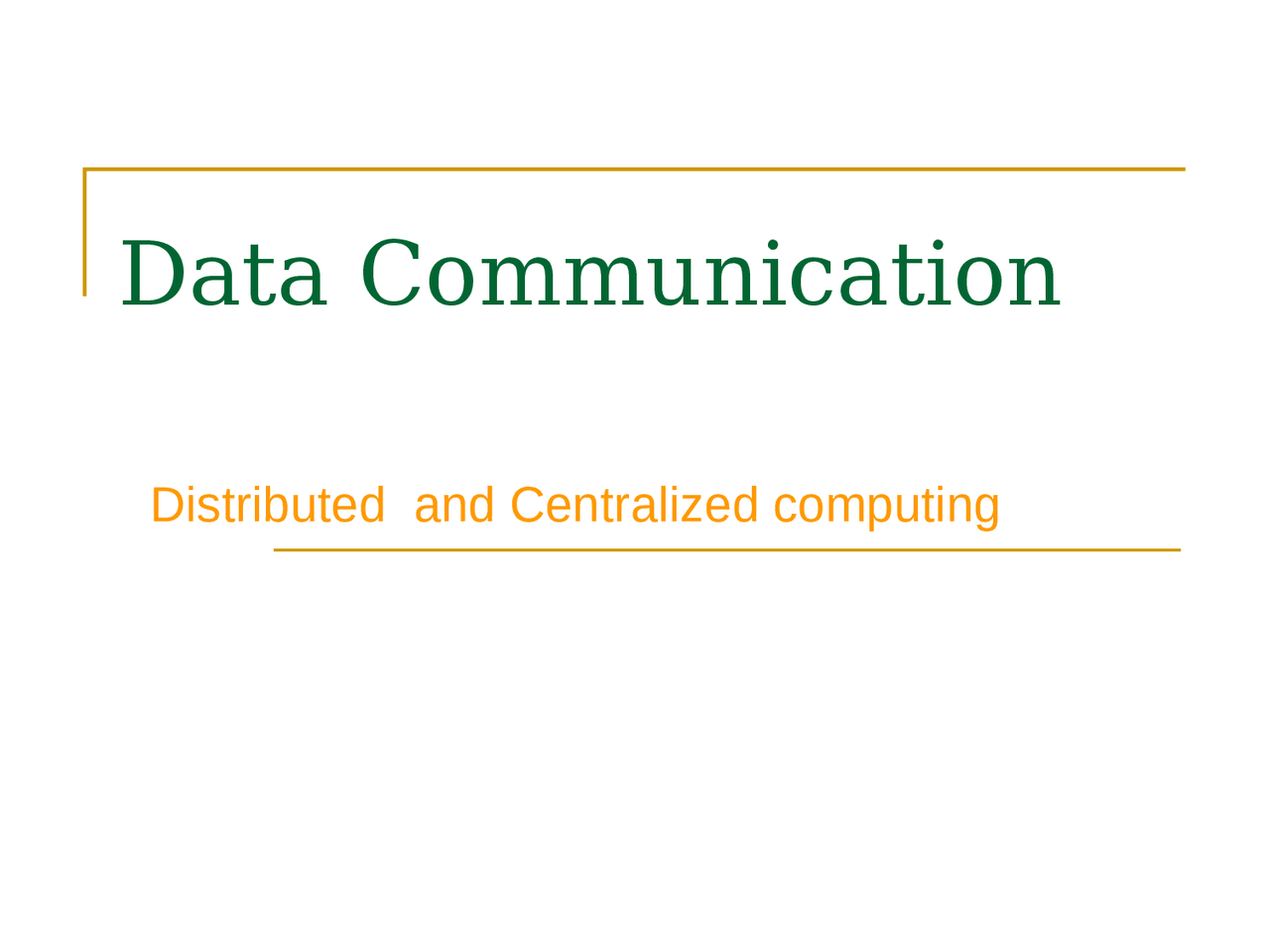 Dbms Distributed And Centralized Computing Docsity