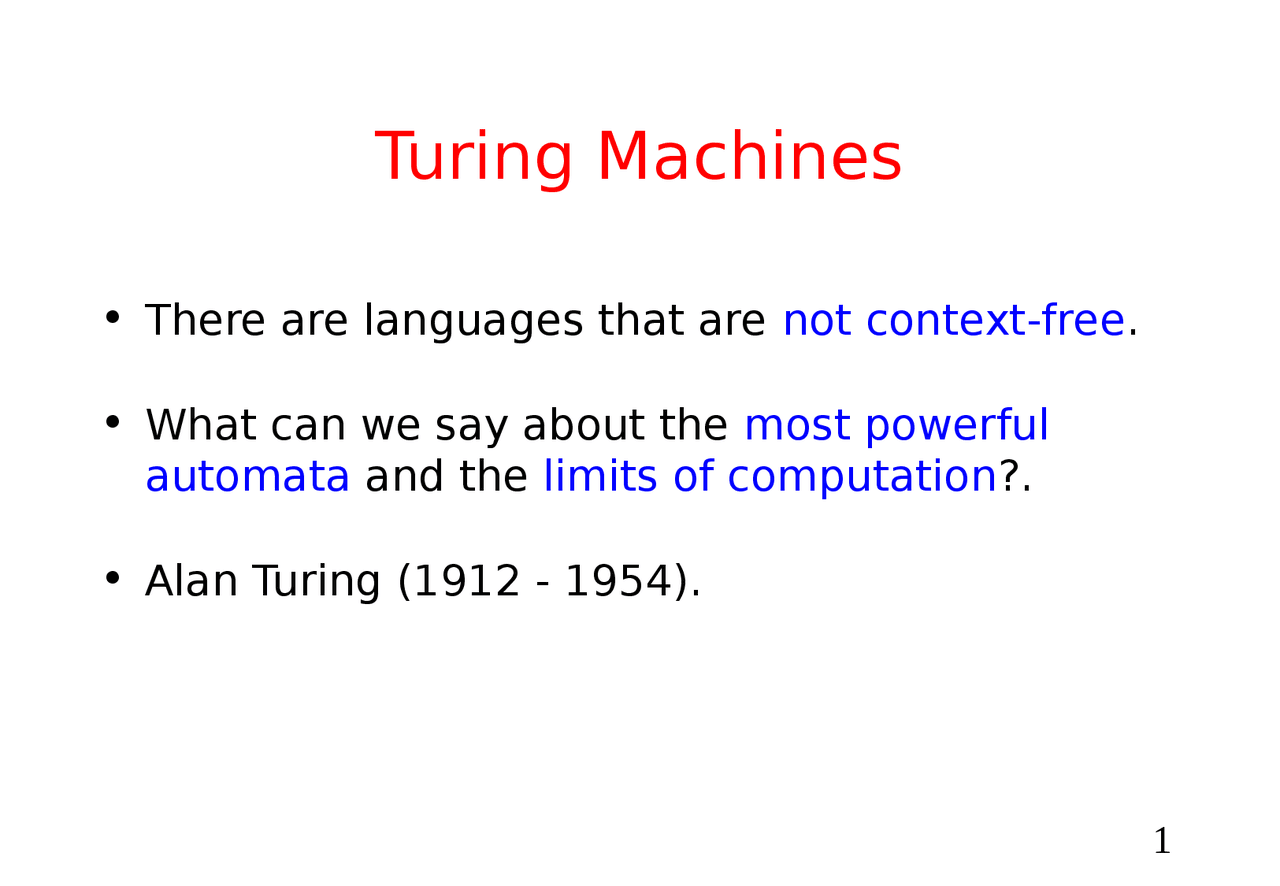 Algorithm analysis Design and Microprocessor - Turing Machines | Study ...