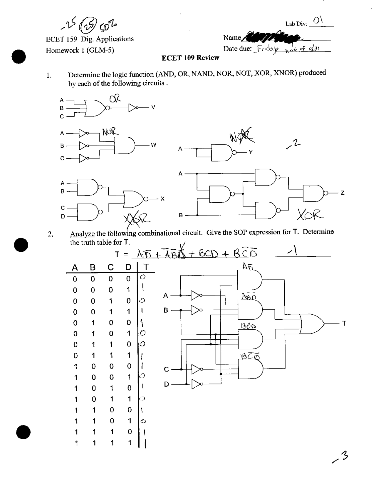 Homework 1 Review Questions Digital Applications Ecet 15900 Docsity
