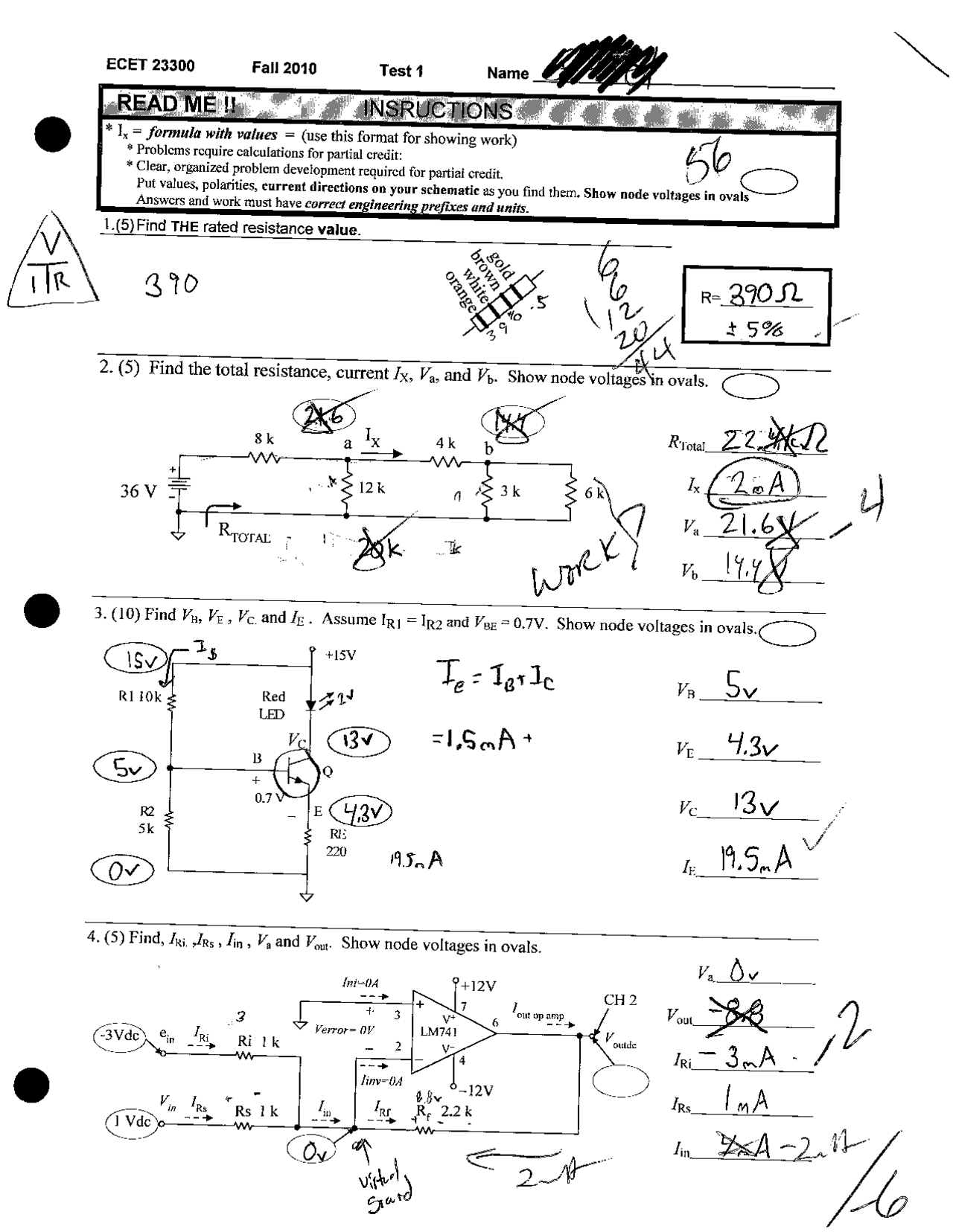 18 Solved Problems On Electronics And Industrial Controls Exam 1
