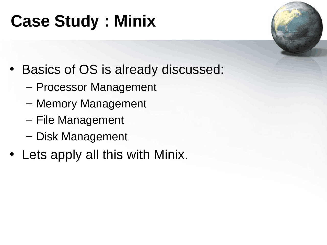 Operating System - Case Study - MINIX Notes | Study notes Operating ...