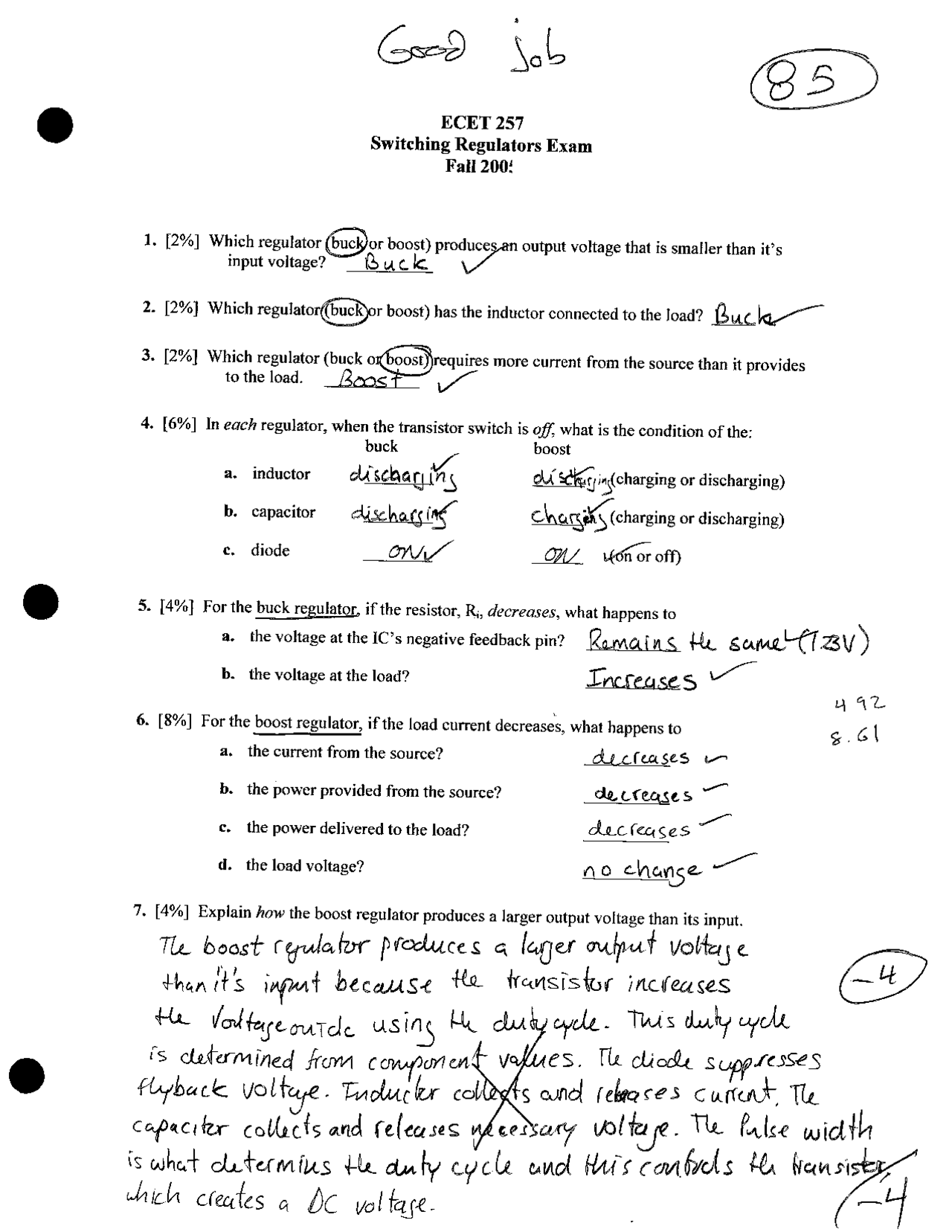 Exam With Solution For Consumer Power Electronics Ecet 25700 Docsity