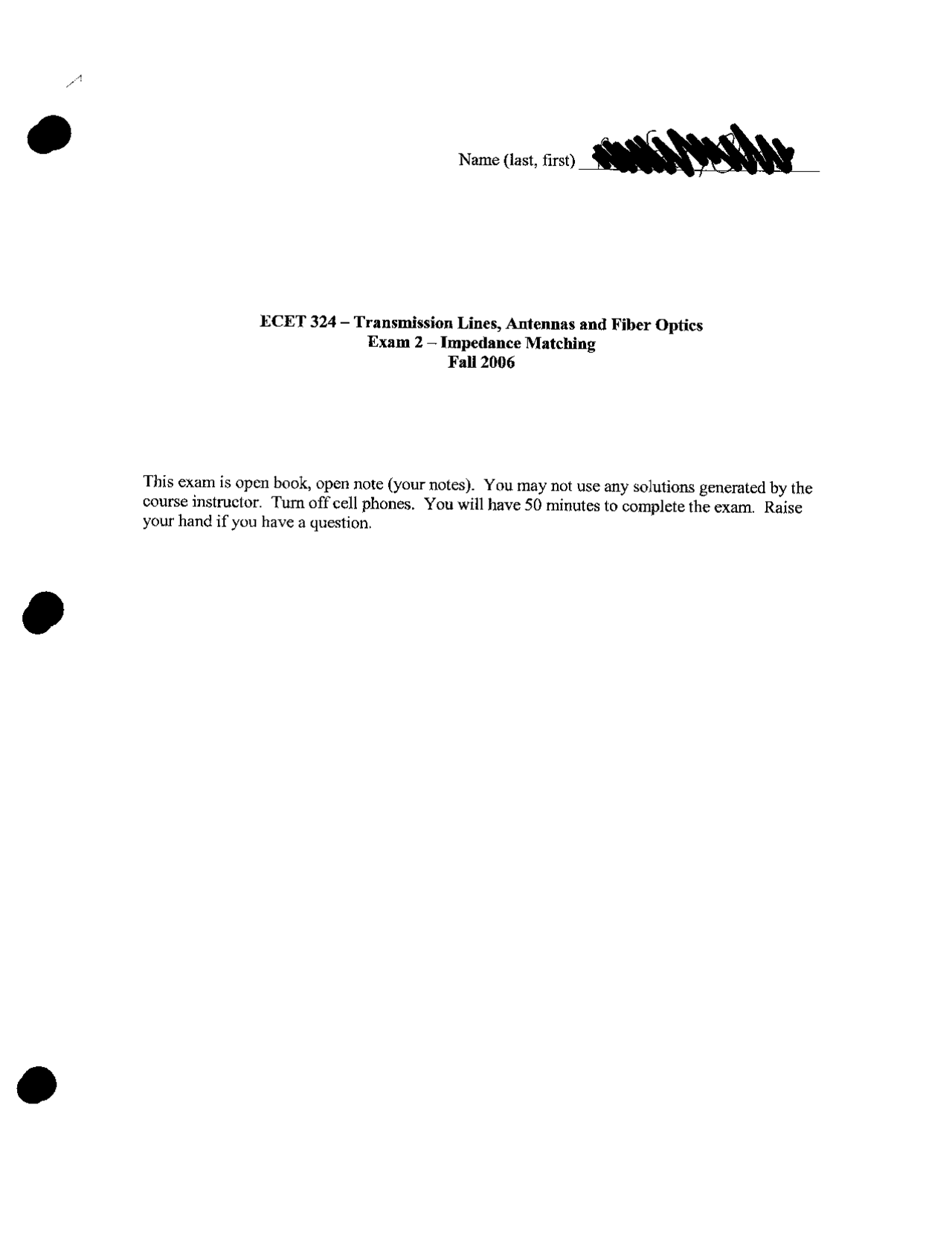 Solved Questions For Exam 2 Fundamentals Of Electromagnetics Ecet