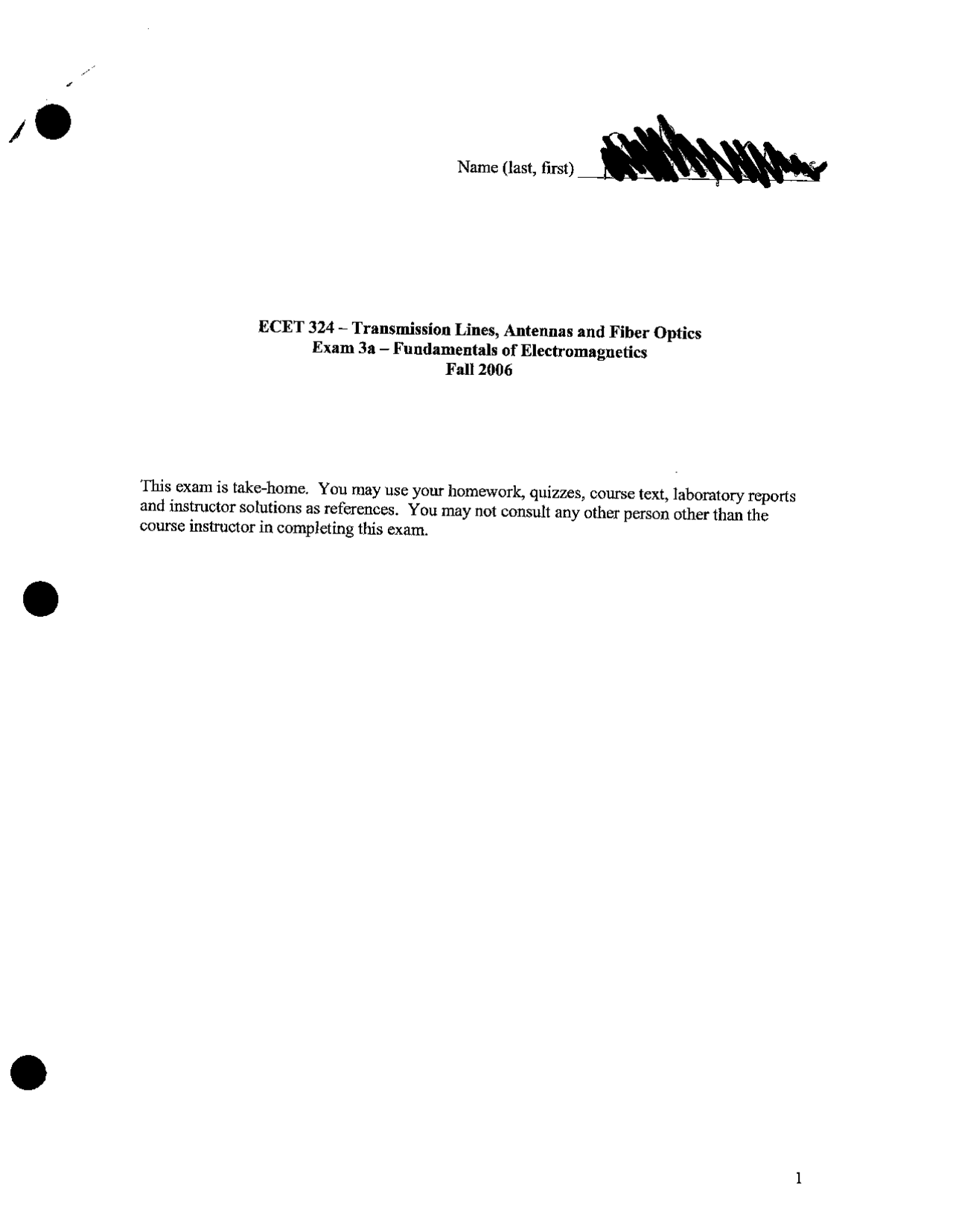 Transmission Lines Antennas And Fiber Optics Exam 3 With Solutions