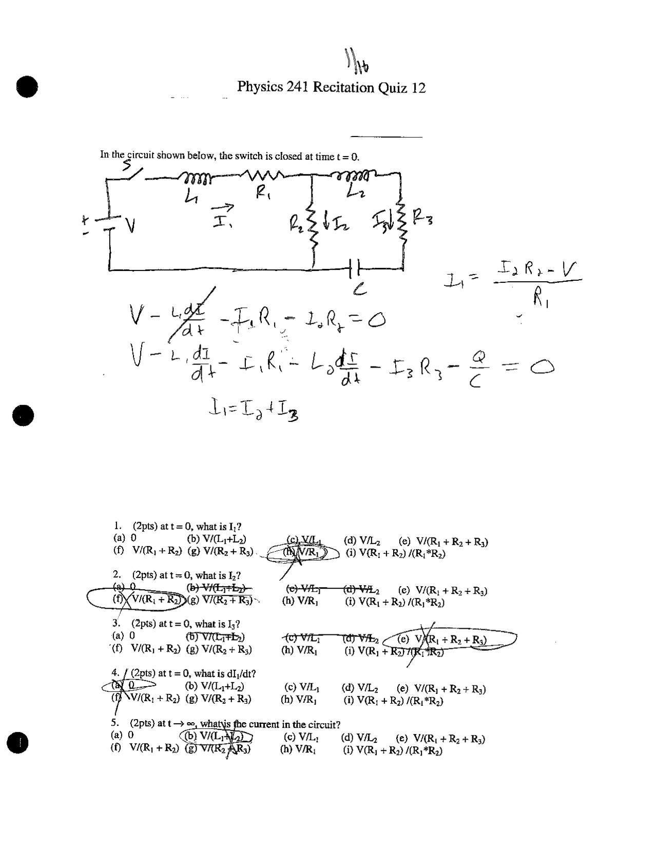 5 Multiple Choice Questions On Electricity And Optics Quiz 12 Phys