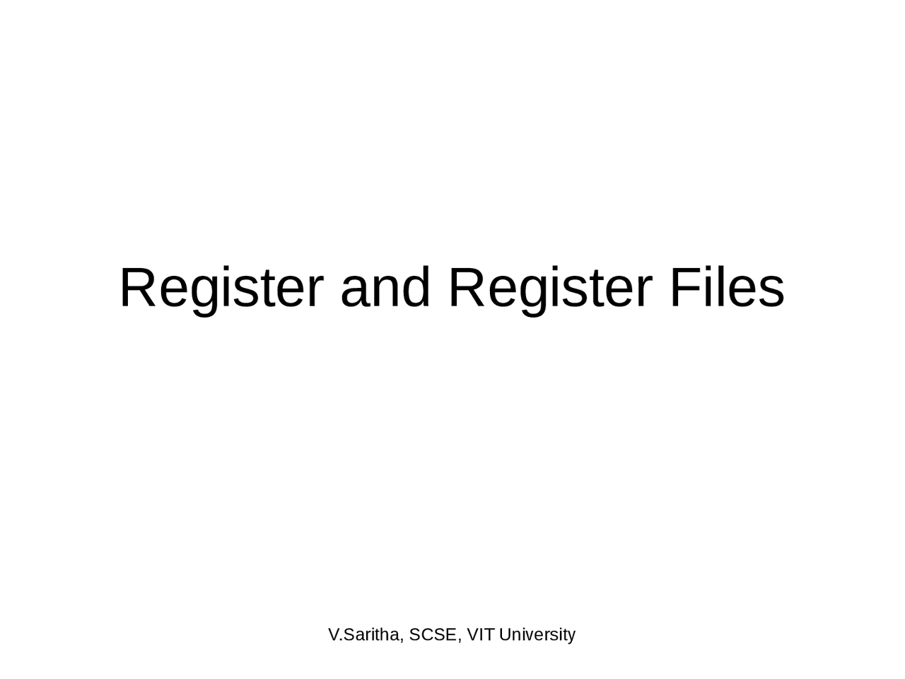 Computer Achitecture and org - Register and Register Files | Study ...