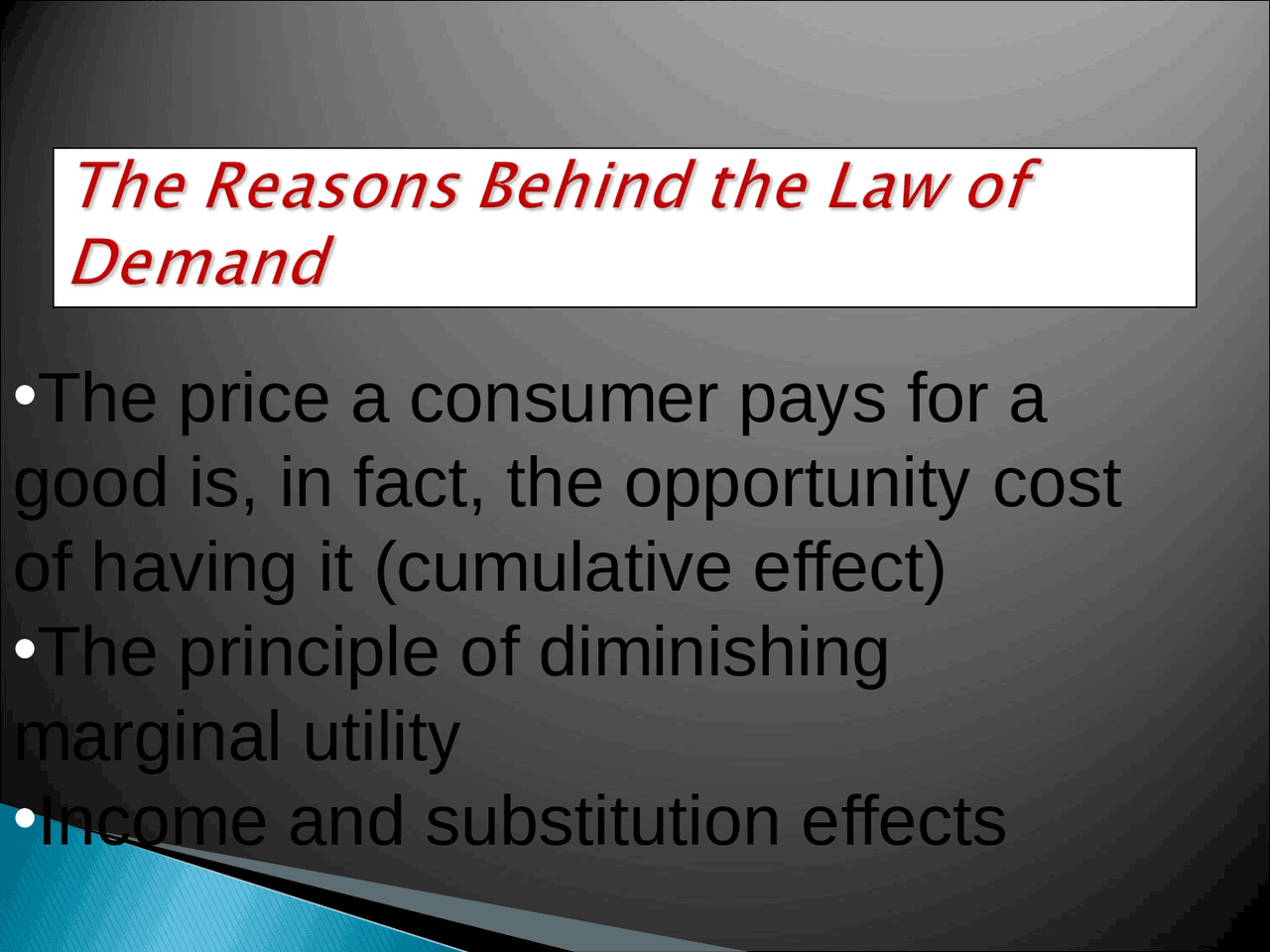 Economics - Law of Demand - Docsity