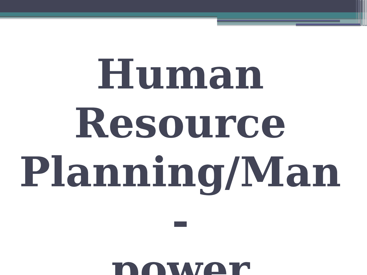 Human Resources Management - Human Resource Planning | Study notes ...