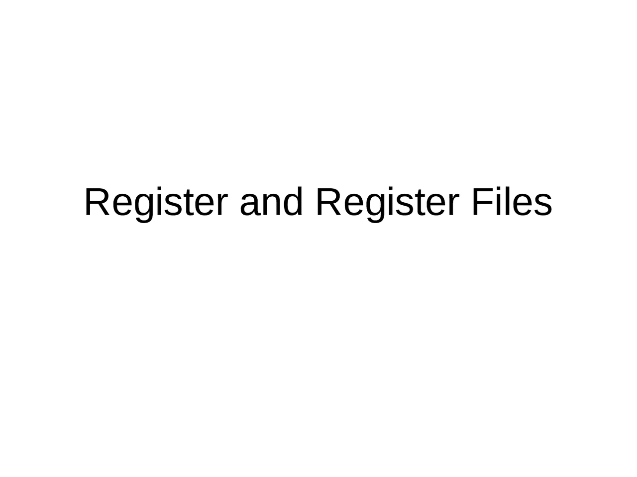 Computer Achitecture and org - Register and Register Files - Saritha ...