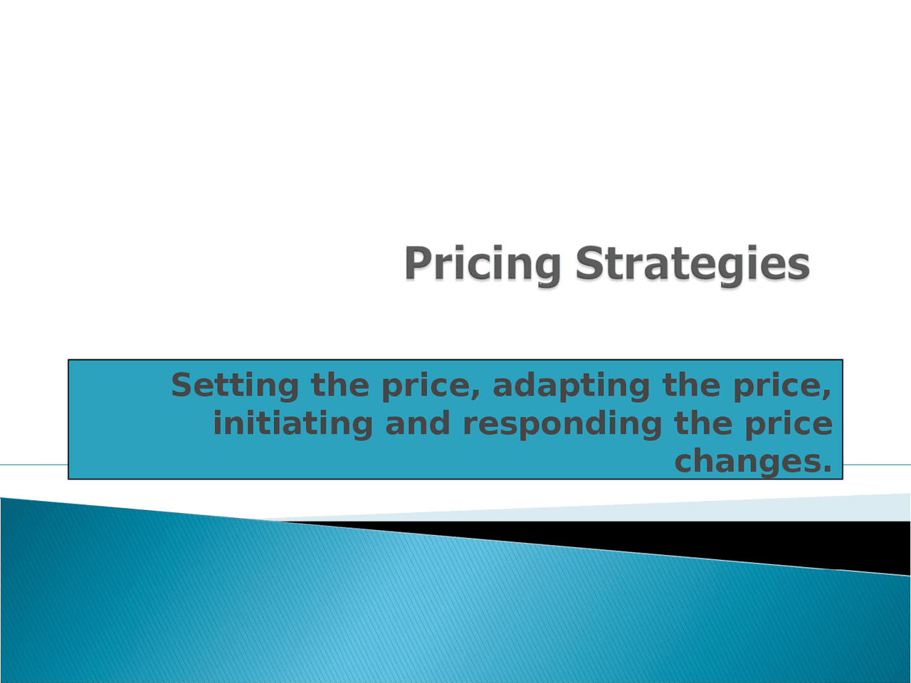 Marketing Management - Pricing Strategies | Study notes Marketing ...