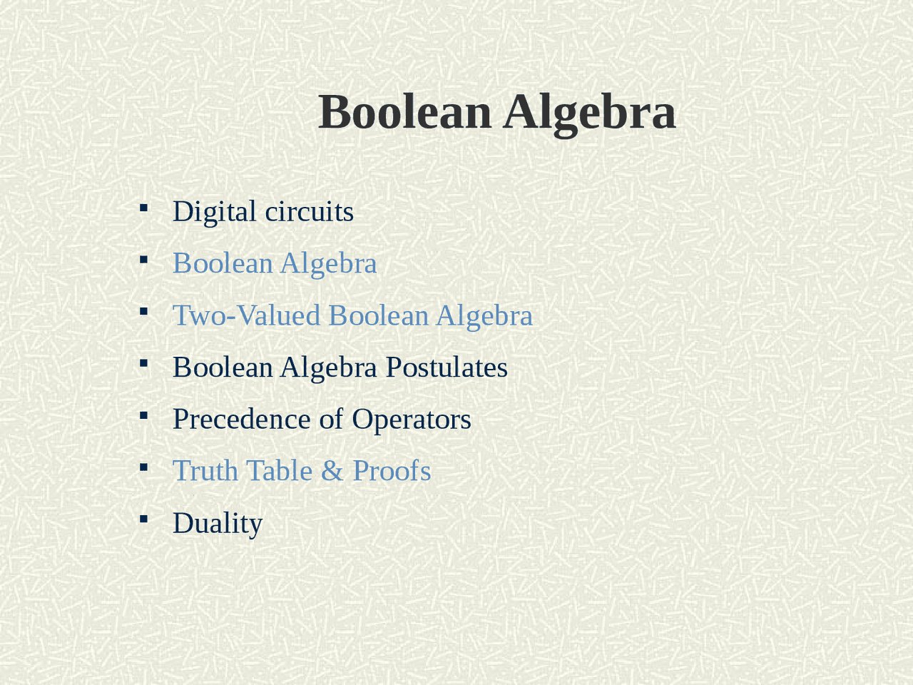 Analog and Digital C - Boolean Algebra | Study notes Digital & Analog ...