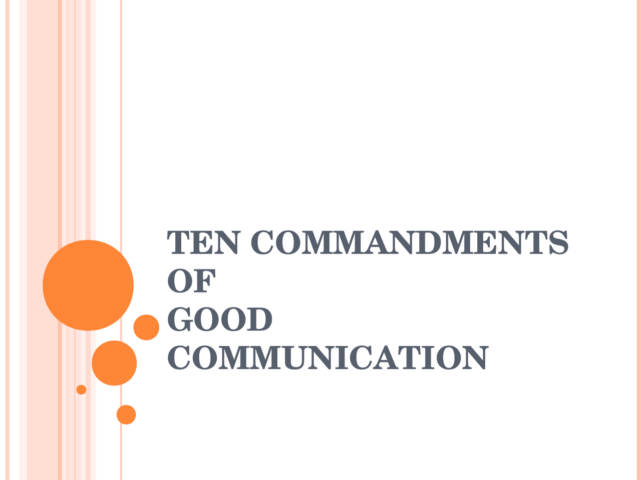 Business Communication - Ten Commandments of Business Communication ...