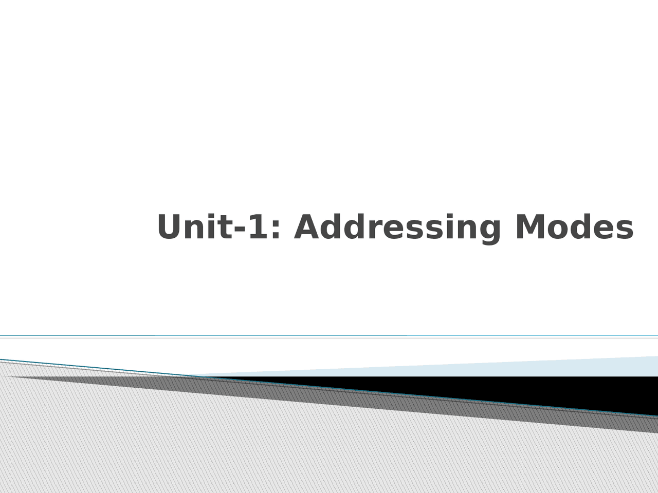 Computer Architecture And Organization Addressing Modes 3 Docsity