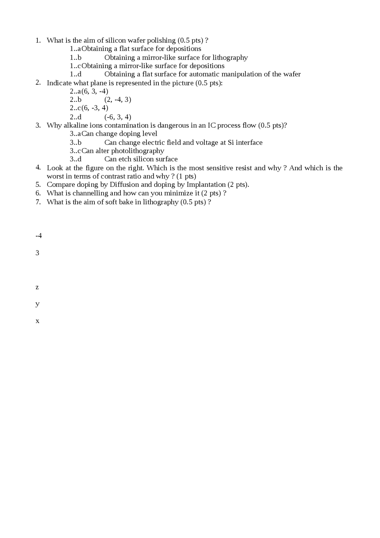 Exam Example Of Physics Of Technological Processes For Micro Docsity
