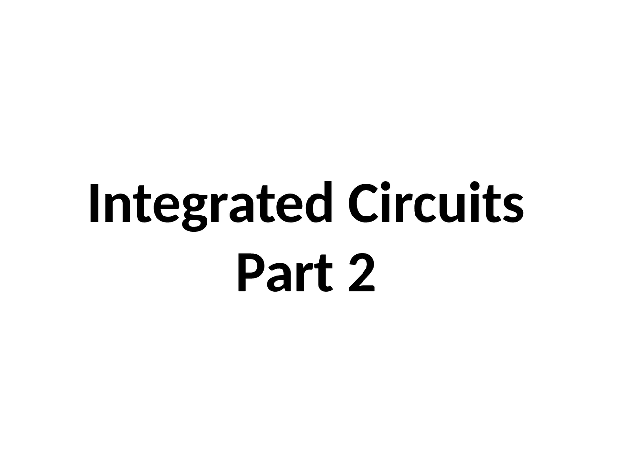 Semiconductor Technology Integrated Circuits Part 2 Docsity