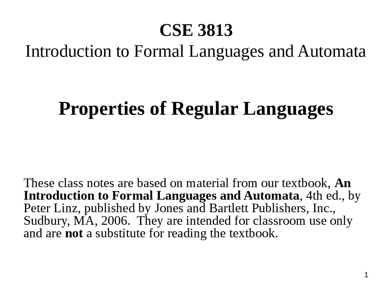 Finite Automata Introduction Part 2 Slides Docsity