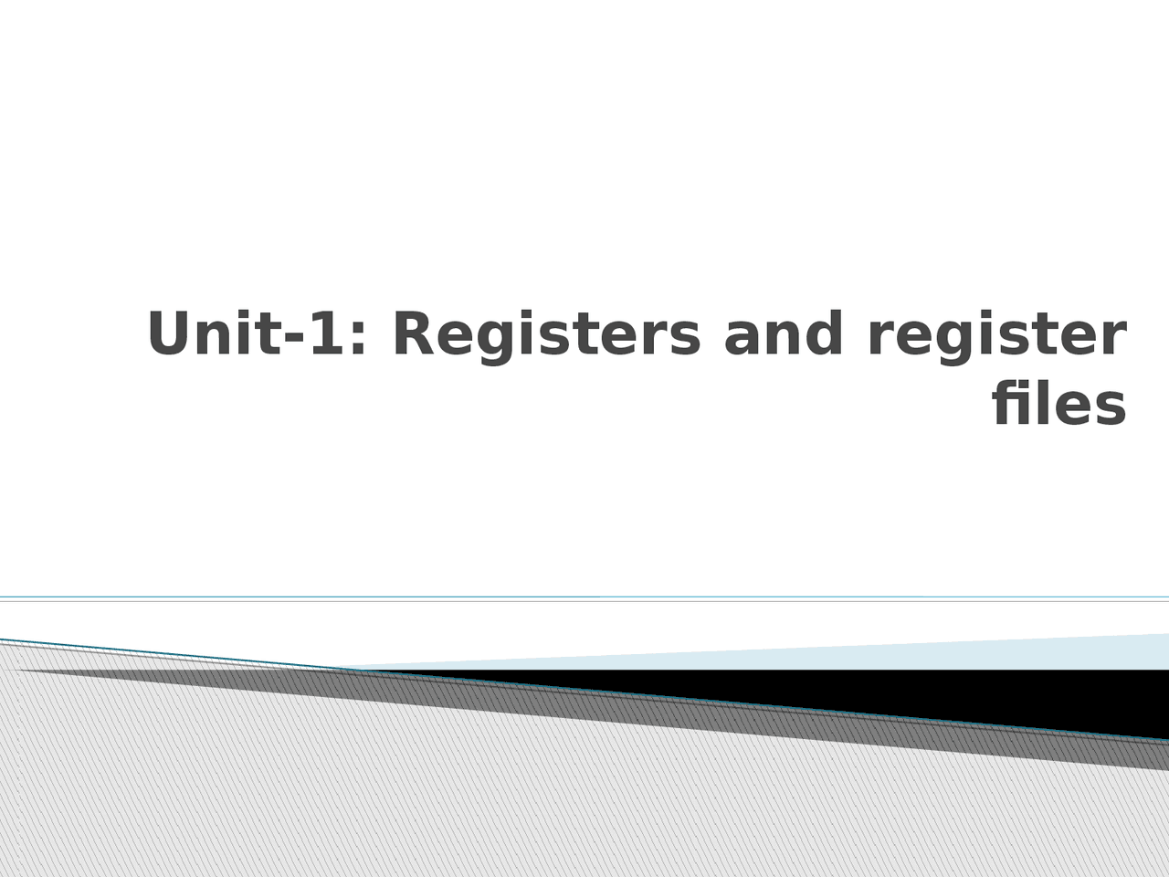 Computer Architecture And Organization Register Files Docsity