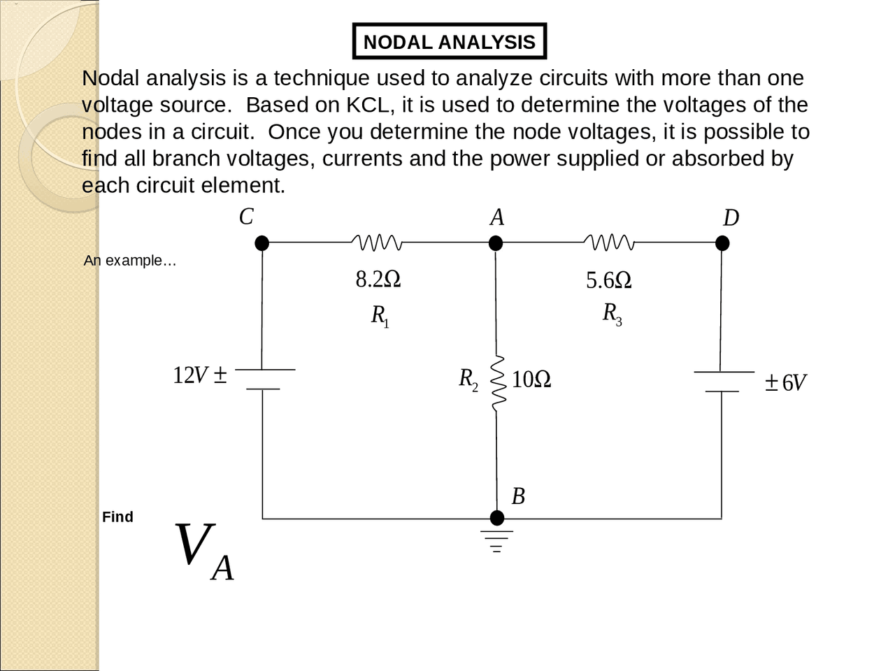 Electronic Devices and Circuit - Nodal Analysis - Docsity