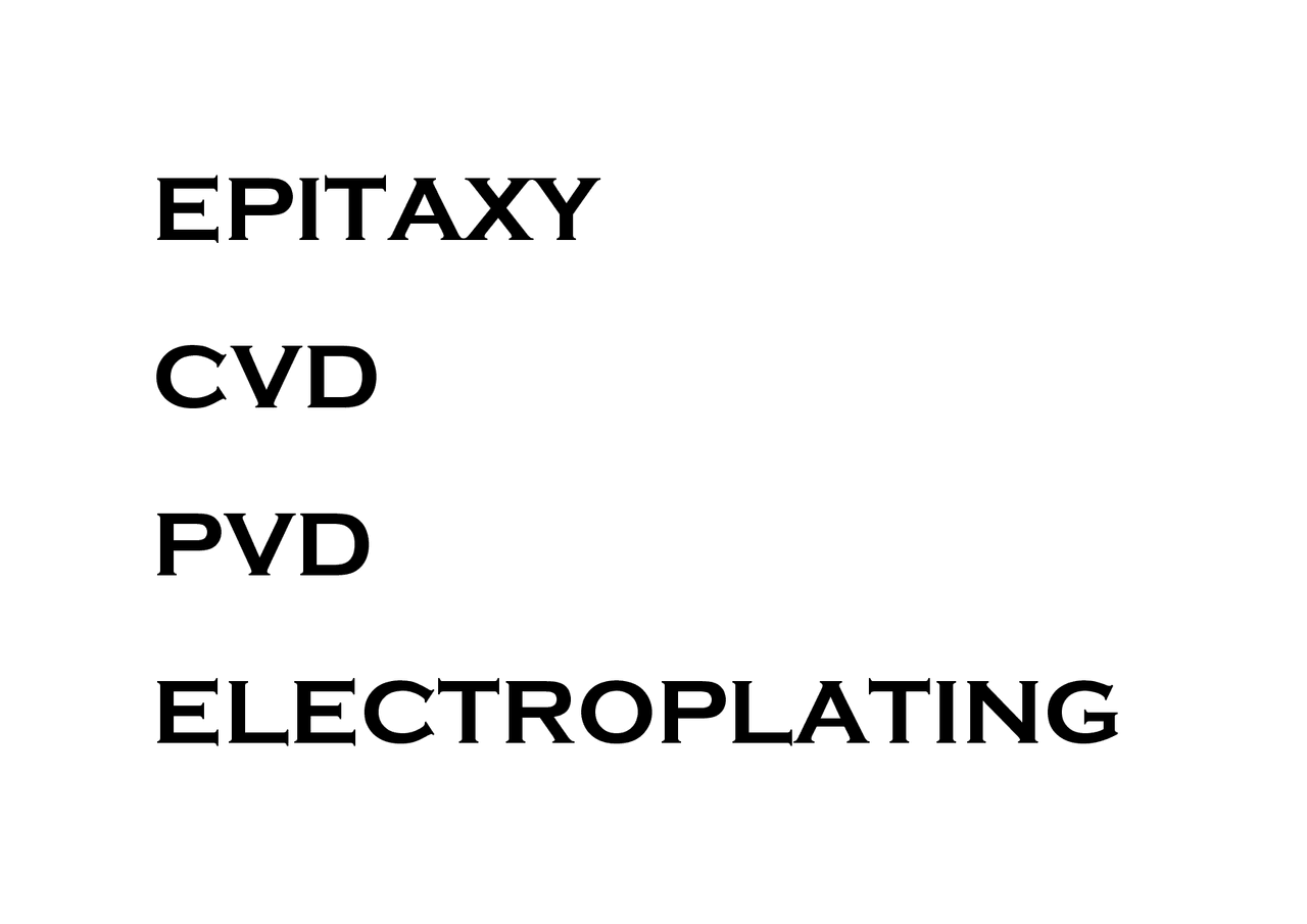 Physics Of Technological Processes For Micro And Nano Systems Epitaxy