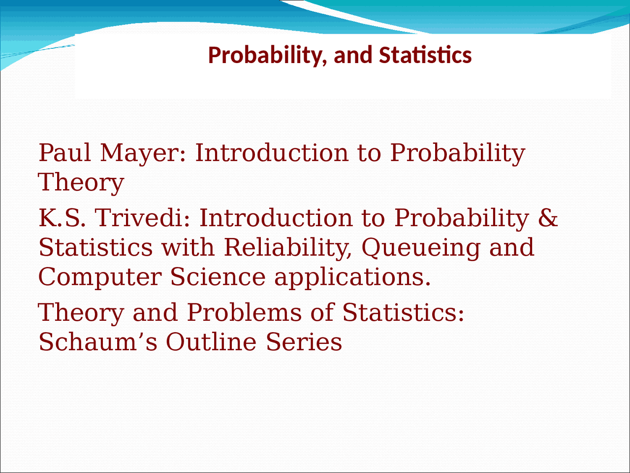 Probability and Statstics - Probability part 1 - Docsity