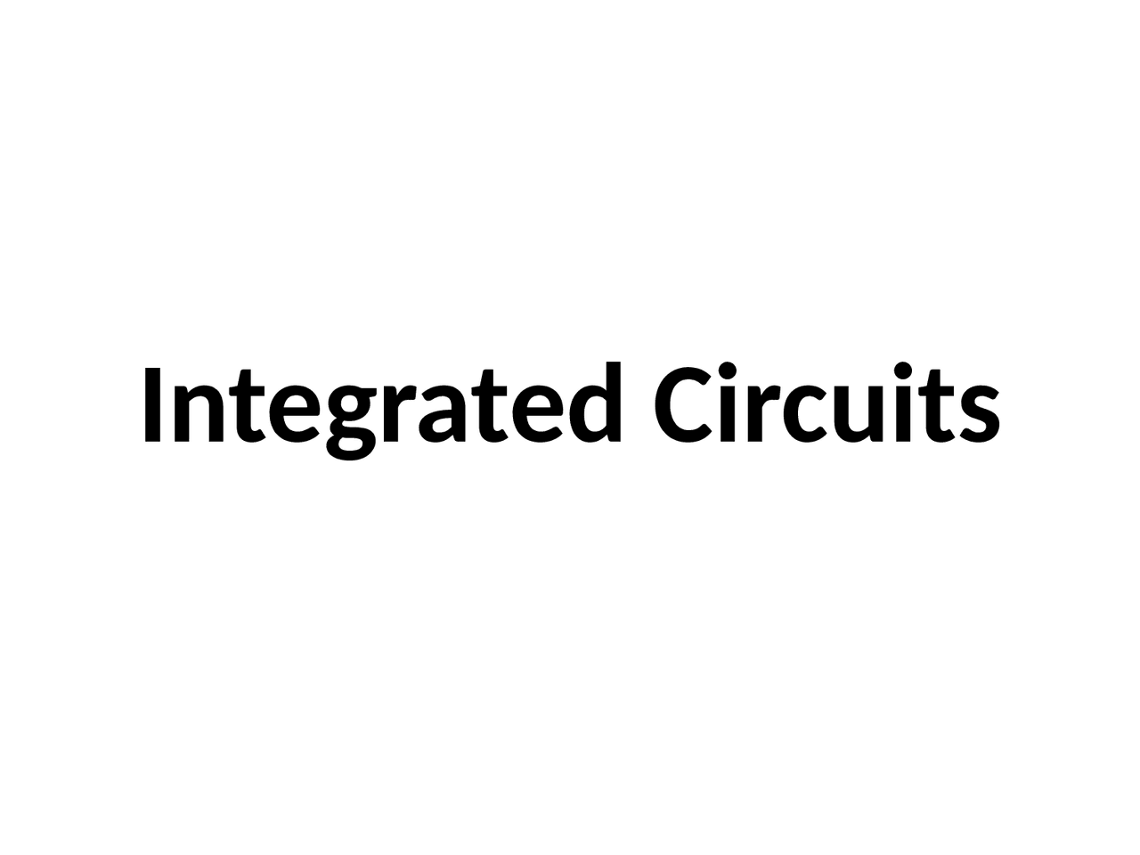 Semiconductor Technology Integrated Circuits Docsity