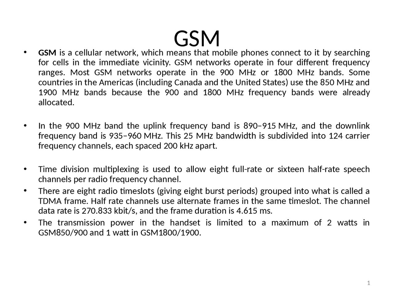 Mobile Computing Gsm Docsity
