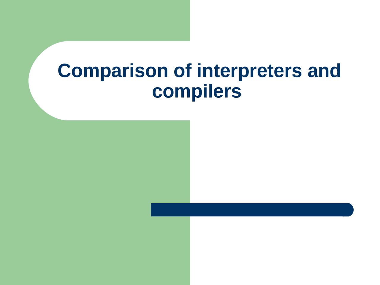 OOPS - Compiler vs Interpreter - Docsity