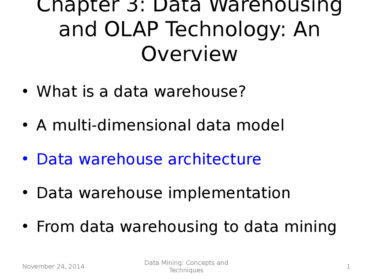 Data Mining Data Warehouse Architecture Docsity